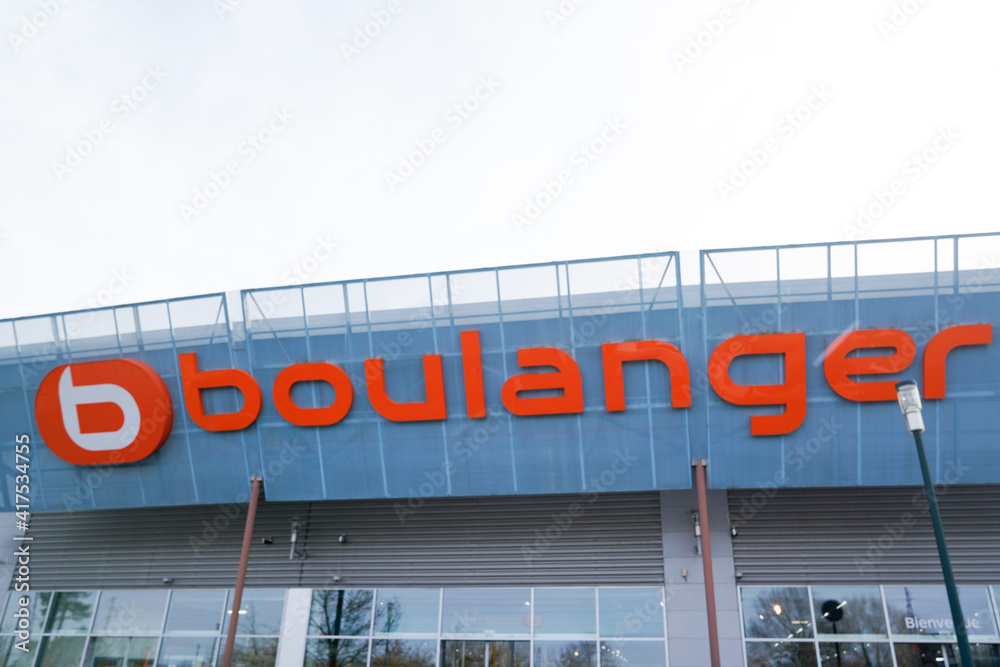 Boulanger sign brand and text logo front of shop French chain of ...