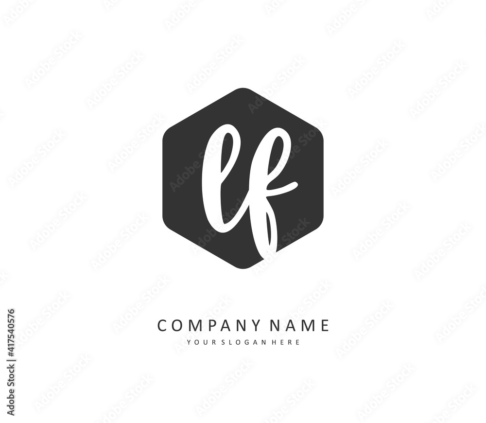 LF Initial letter handwriting and signature logo. A concept handwriting ...