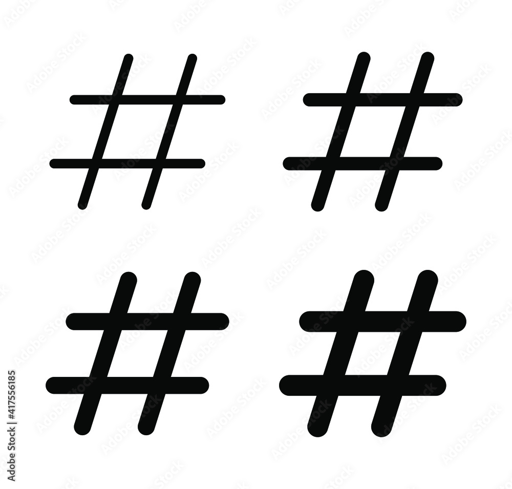Hashtag vector icon. Hash tag symbol. Social media communication logo ...