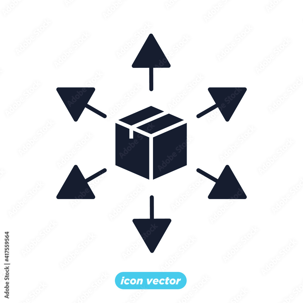 distribution icon. distribution delivery shipping symbol template for ...