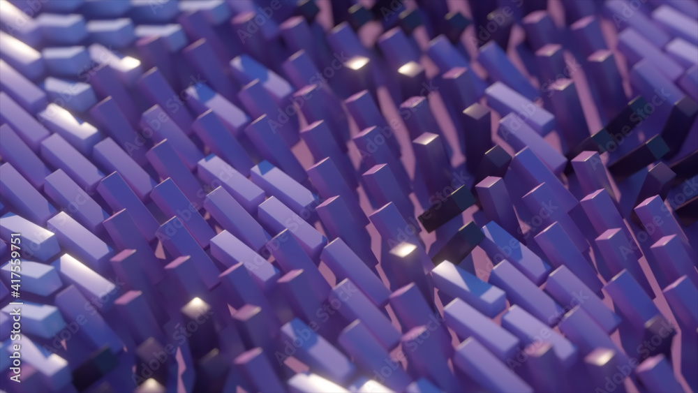 Abstract background of colorful rotating rectangles. The color changes ...