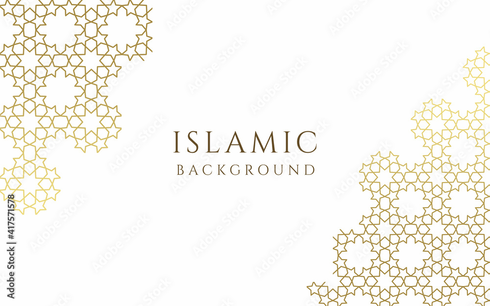 Islamic Background Design Vector Golden Pattern Stock Vector | Adobe Stock
