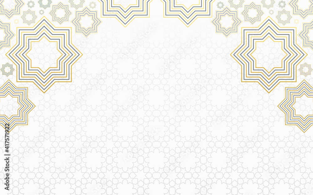 Islamic Background Design Vector Golden Pattern Stock Vector | Adobe Stock