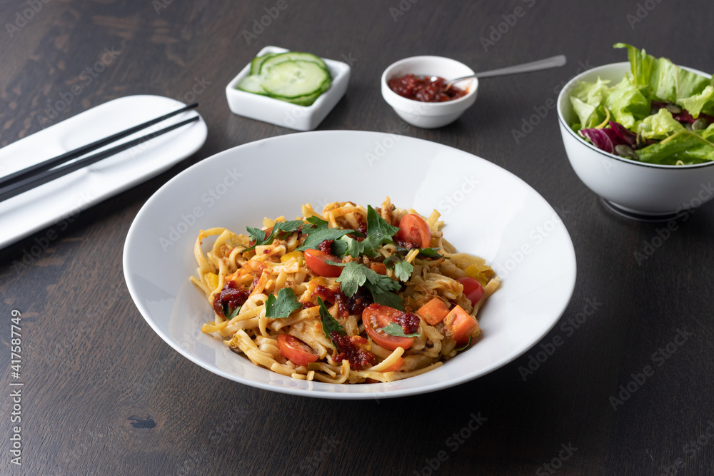 Bami Goreng, Indonesian stir fried noodles Stock Photo | Adobe Stock