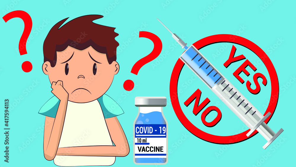Vaccine and immunization concept. Cartoon vector banner, syringe ...