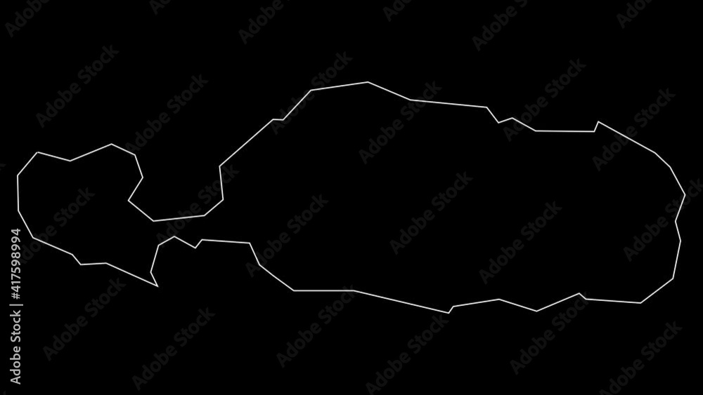 Rotuma Island map of Fiji Islands outline animation vídeo do Stock ...