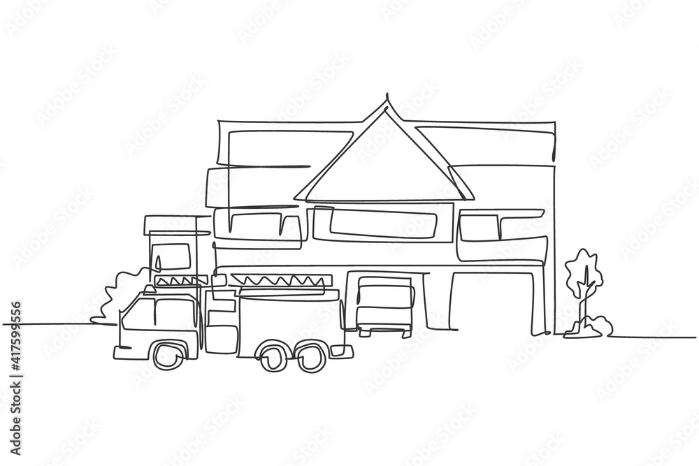 Building On Fire Drawing