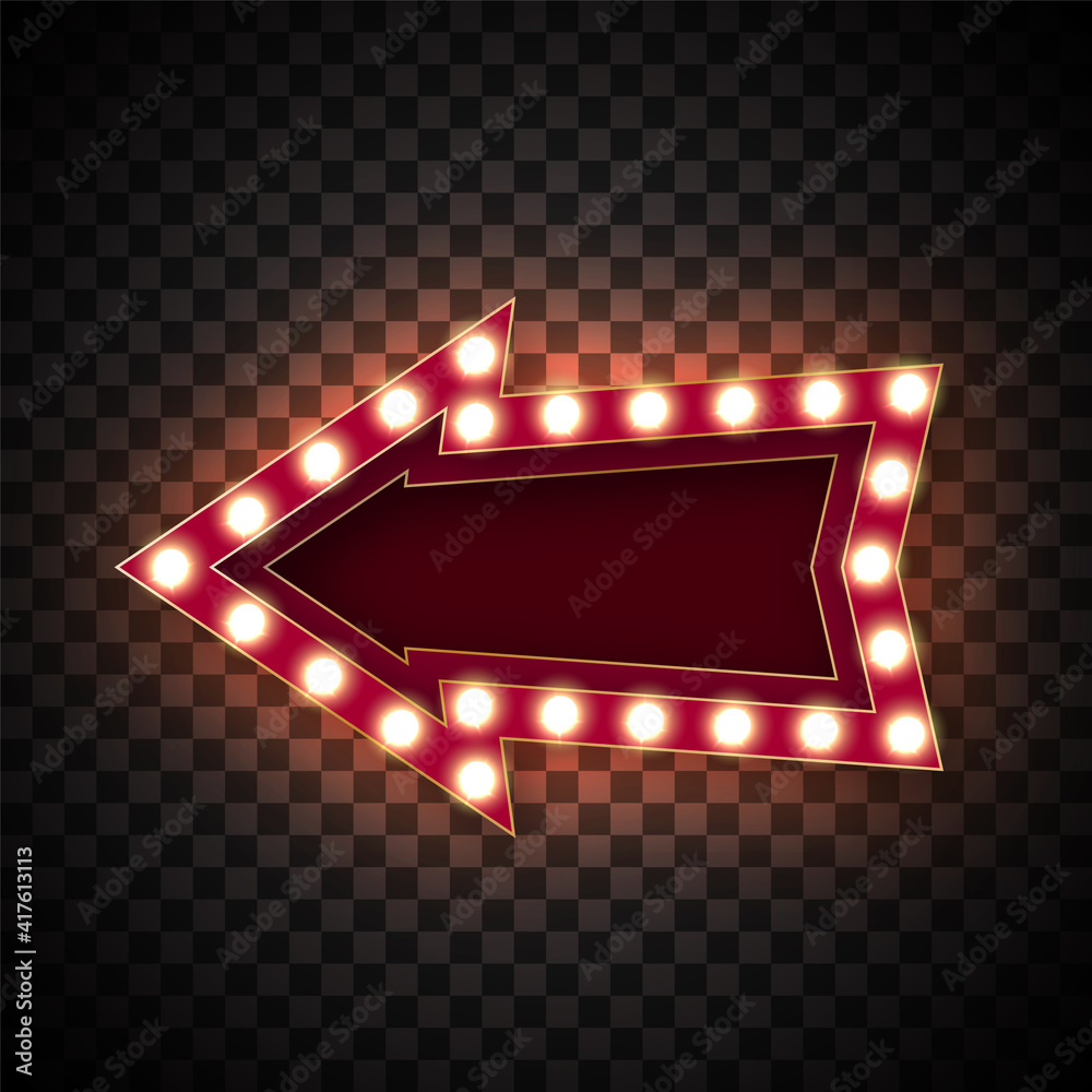 Advertising signs for attracting the customers. The pointer arrow is ...