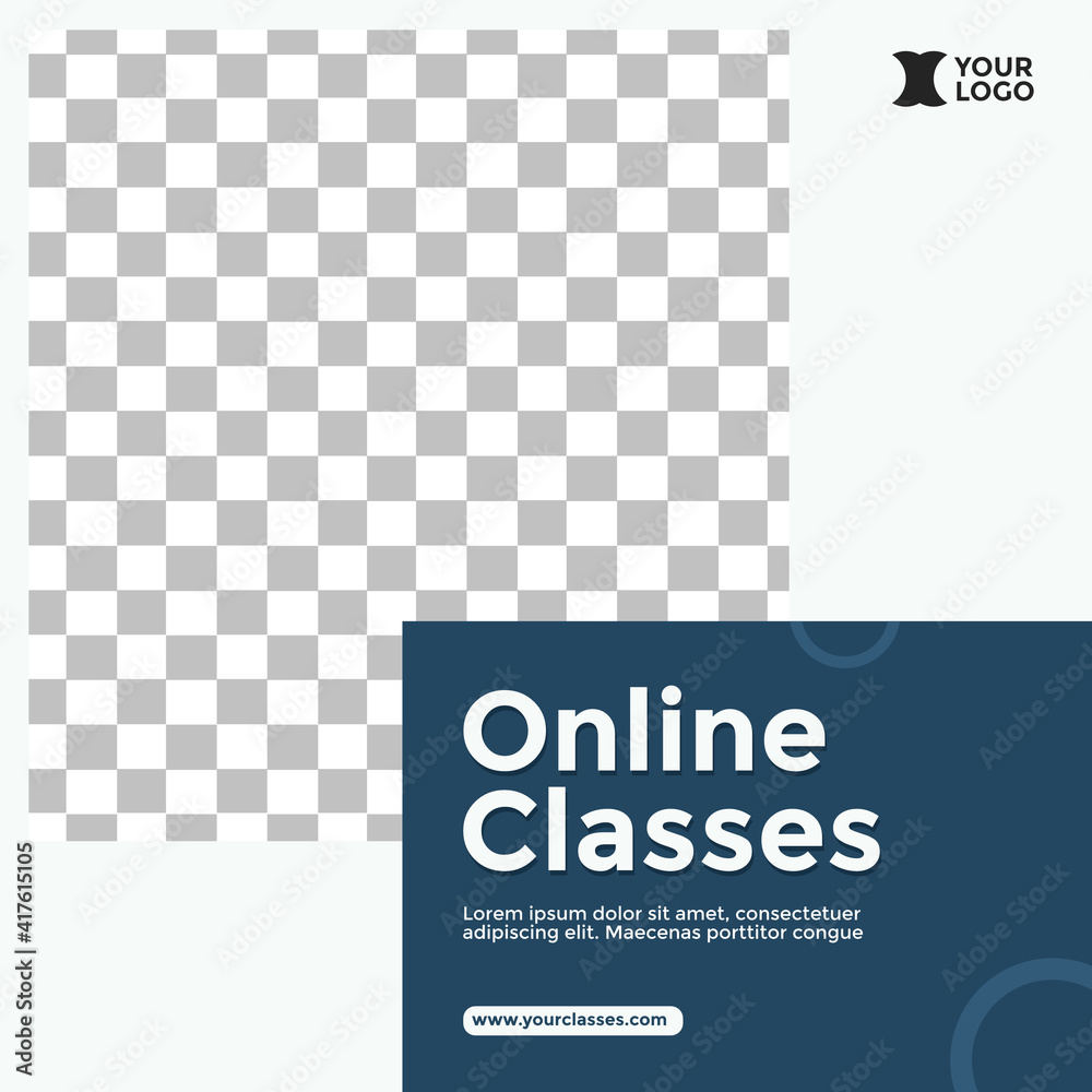 Modern Online Class Poster Design. Good for Social Media Post Template ...