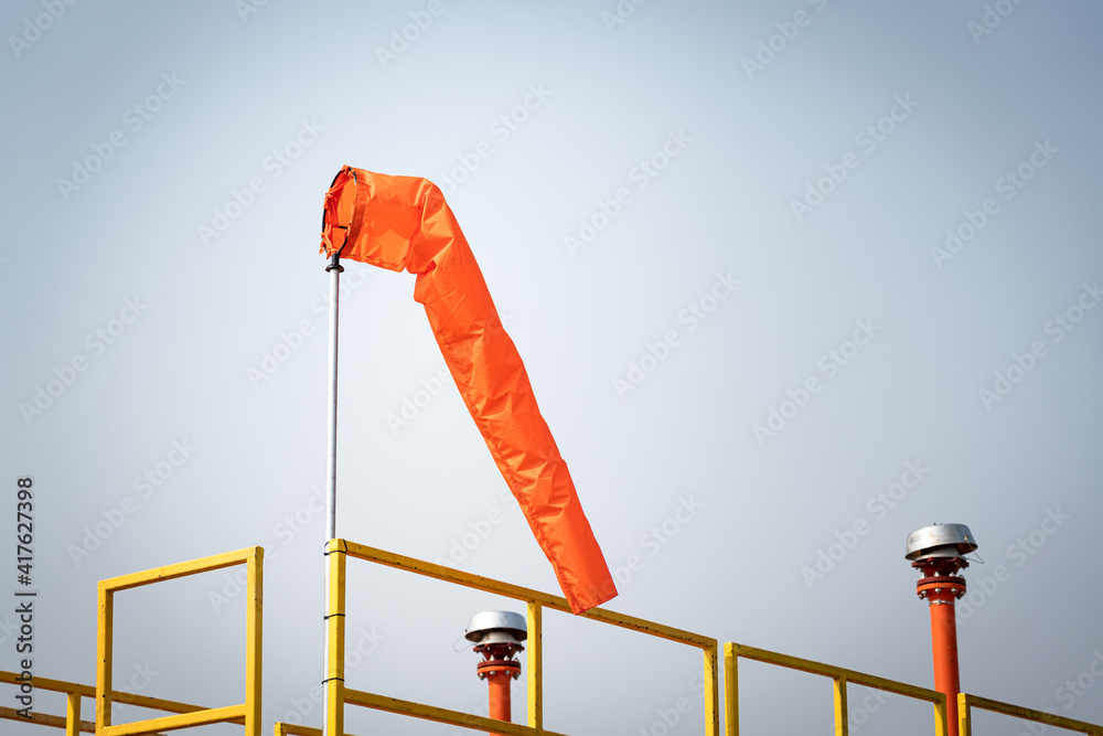 Wind sock, the instrument for mesuring the wind speed and direction ...