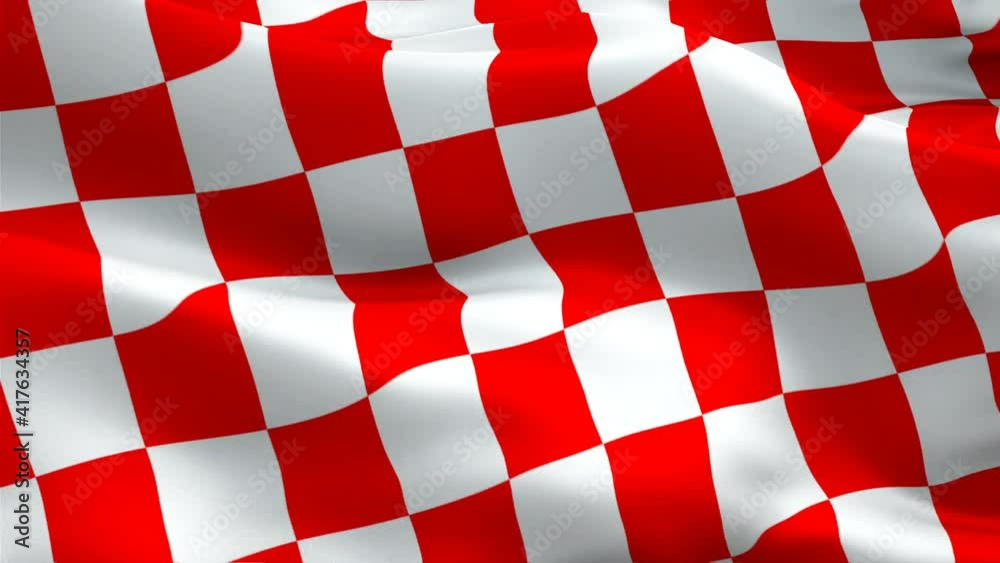 Red White Checkered Flag Racing video. Formula Racing Flag Red and ...