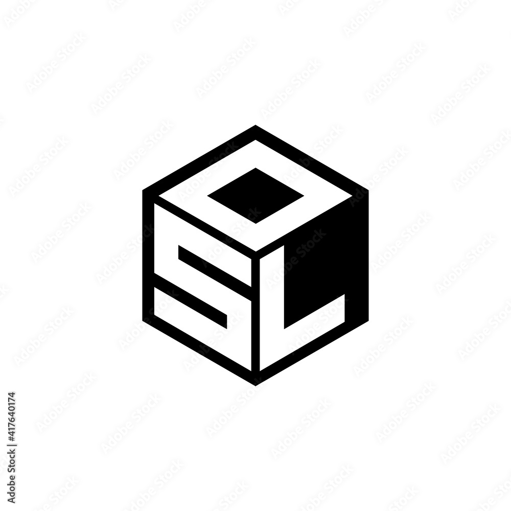 SLD letter logo design with white background in illustrator, cube logo ...