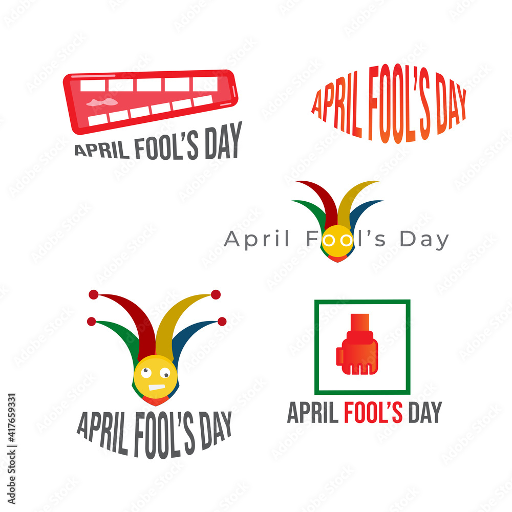 funny april fool's day logo,icon, banner,t-shirt design,illustration ...