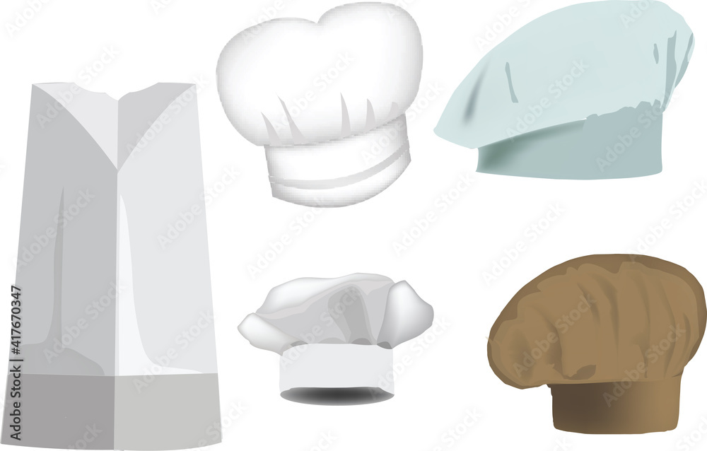 chef's headgear hats clothing dda uniform chef hat different colors ...