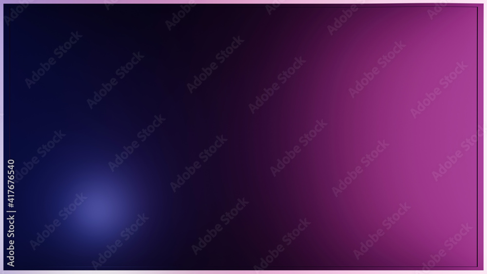 Gradient blue-pink background in a rectangular frame for design. 3d ...