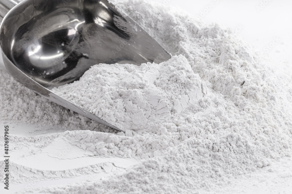 zinc oxide, white powder used as a fungal growth inhibitor in paints ...