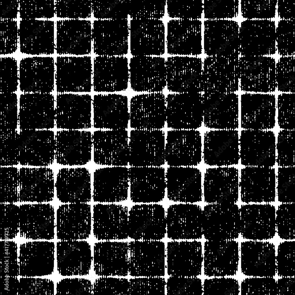 Full seamless black and white distress square texture pattern vector ...