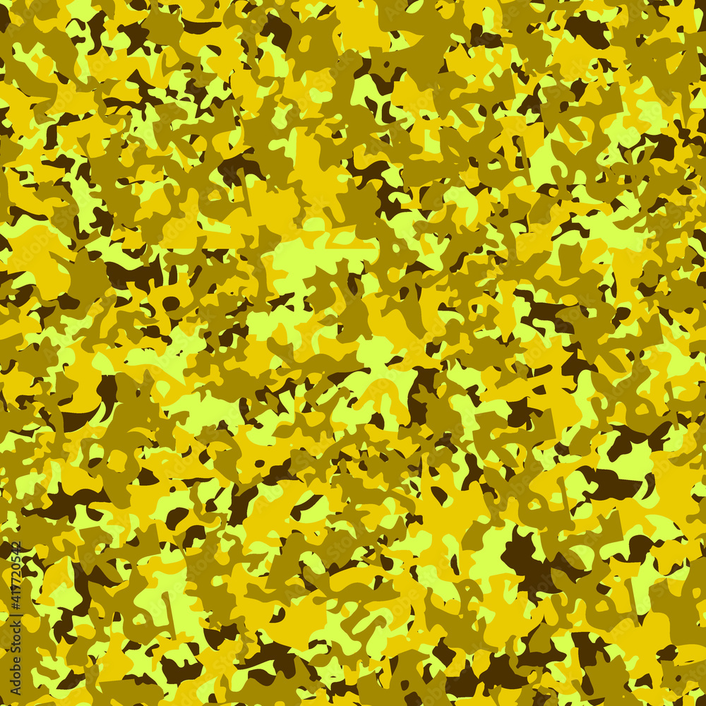 Full seamless yellow camouflage texture pattern vector. Army skin ...
