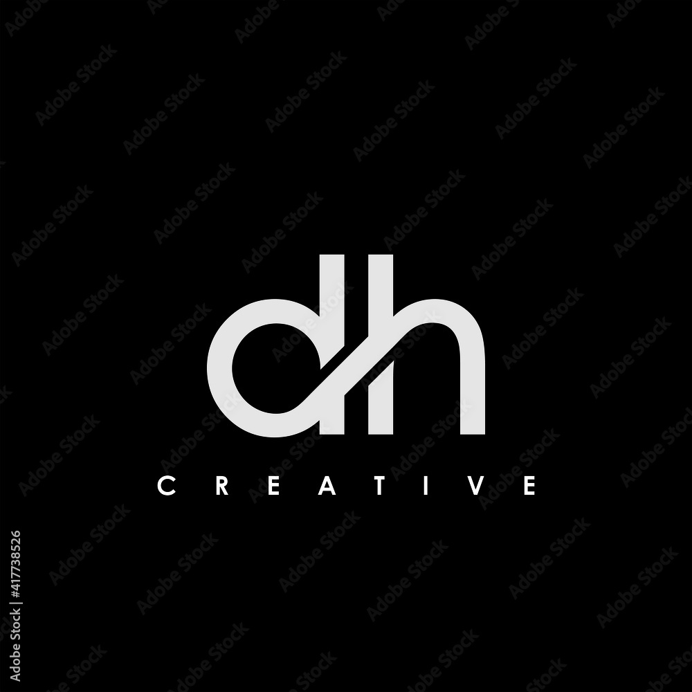 DH Letter Initial Logo Design Template Vector Illustration Stock Vector ...