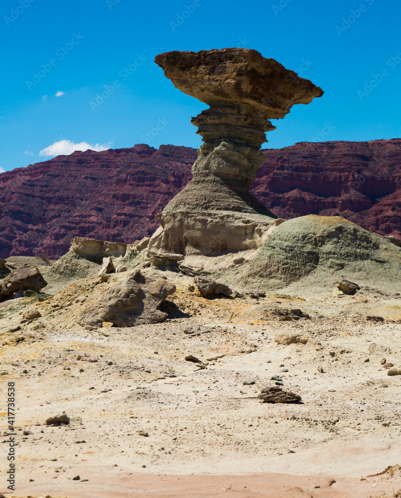 Stone landscape and natural stone formations in Ischigualasto ...