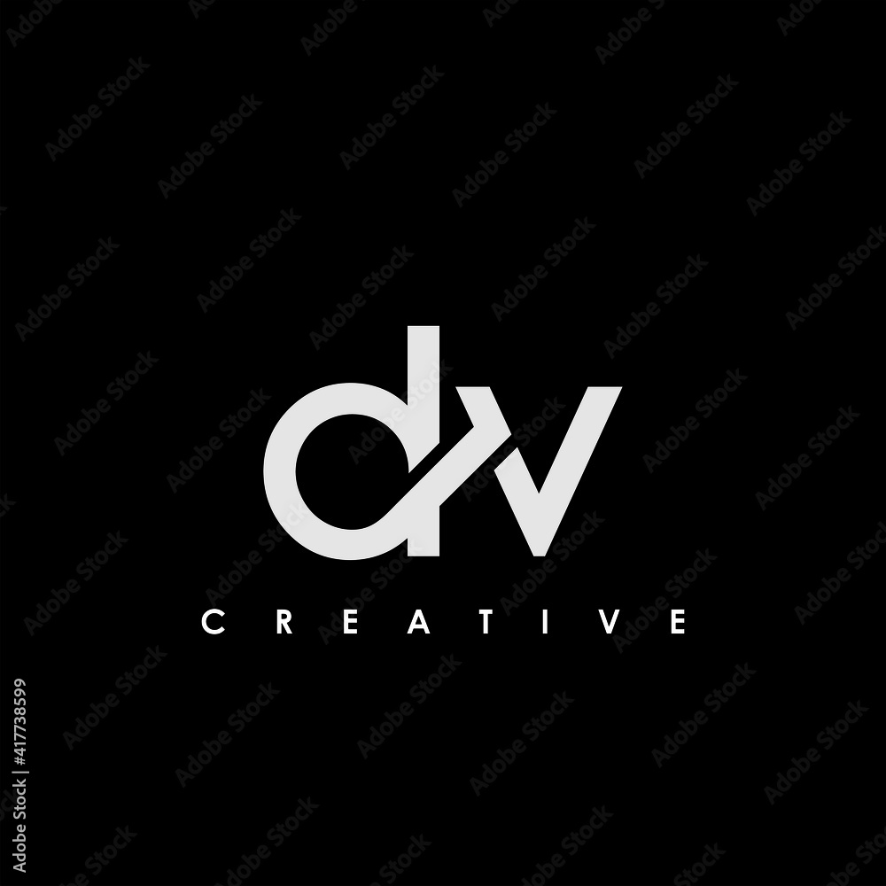 DV Letter Initial Logo Design Template Vector Illustration Stock Vector ...