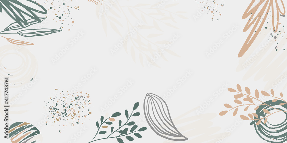 Trendy bohemian abstract square art templates with floral and geometric ...