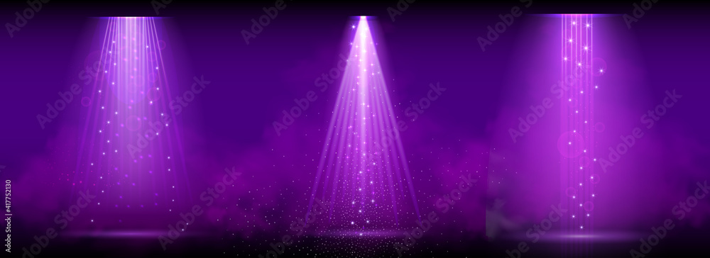 Purple Spotlight Background