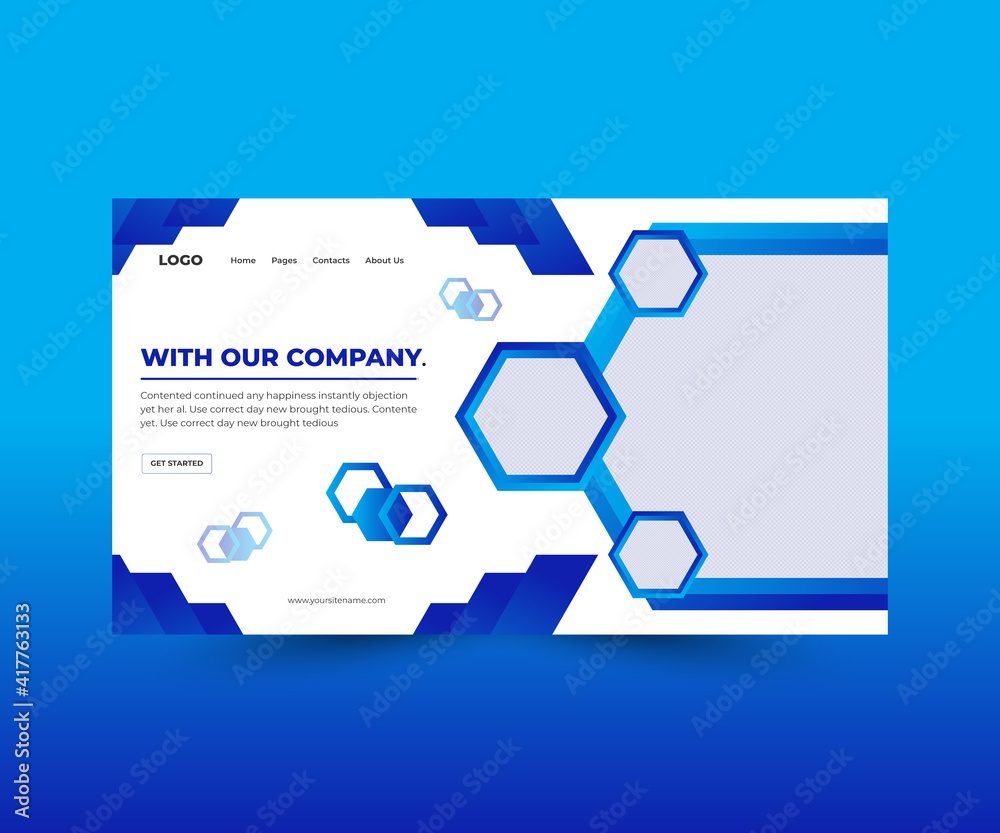 Landing page banner template, Collection of landing page templates ...
