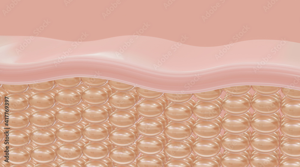 skin layer of the skin cell. 3d rendering. Stock Illustration | Adobe Stock