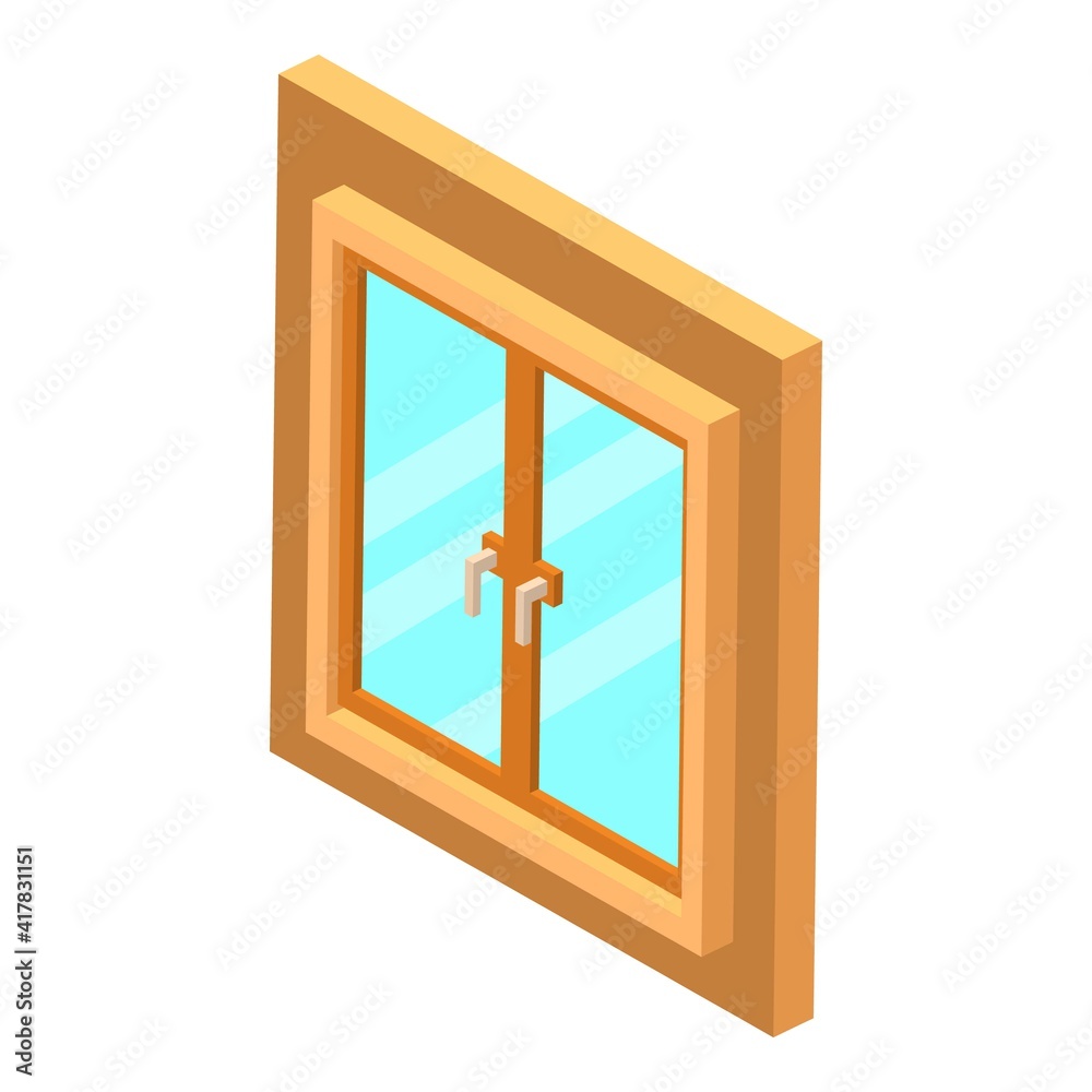 Modern window icon. Isometric illustration of modern window vector icon ...