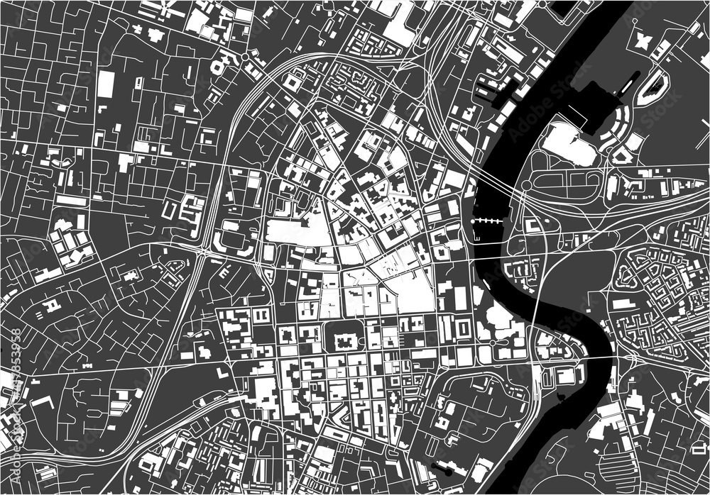 map of the city of Belfast, Northern Ireland, UK Stock Vector | Adobe Stock