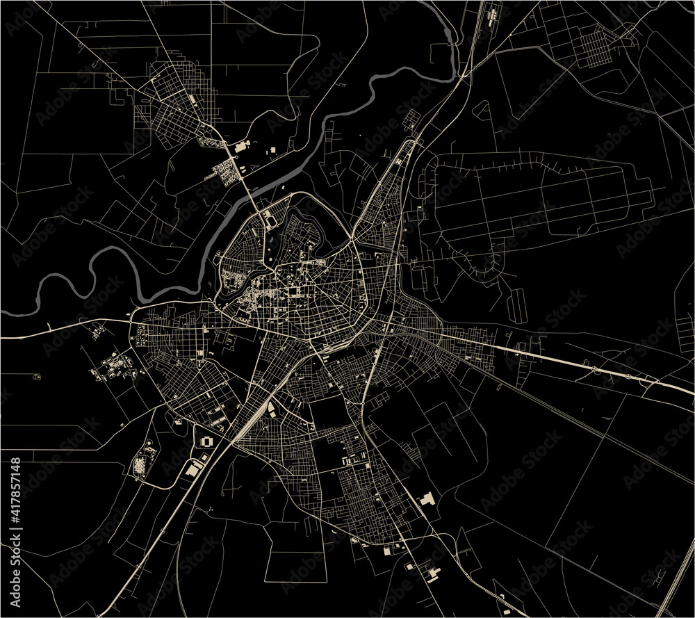 map of the city of Larissa, Greece Stock Vector | Adobe Stock