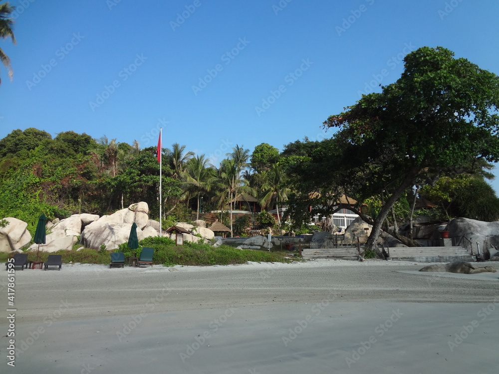 Heavenly View of Bintan Beach resort with clear water in Indonesia ...