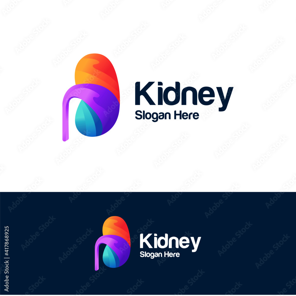 kidney logo design vector illustration Stock Vector | Adobe Stock