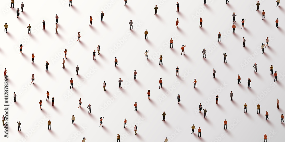 Large group of people on white background. People crowd concept. Stock ...