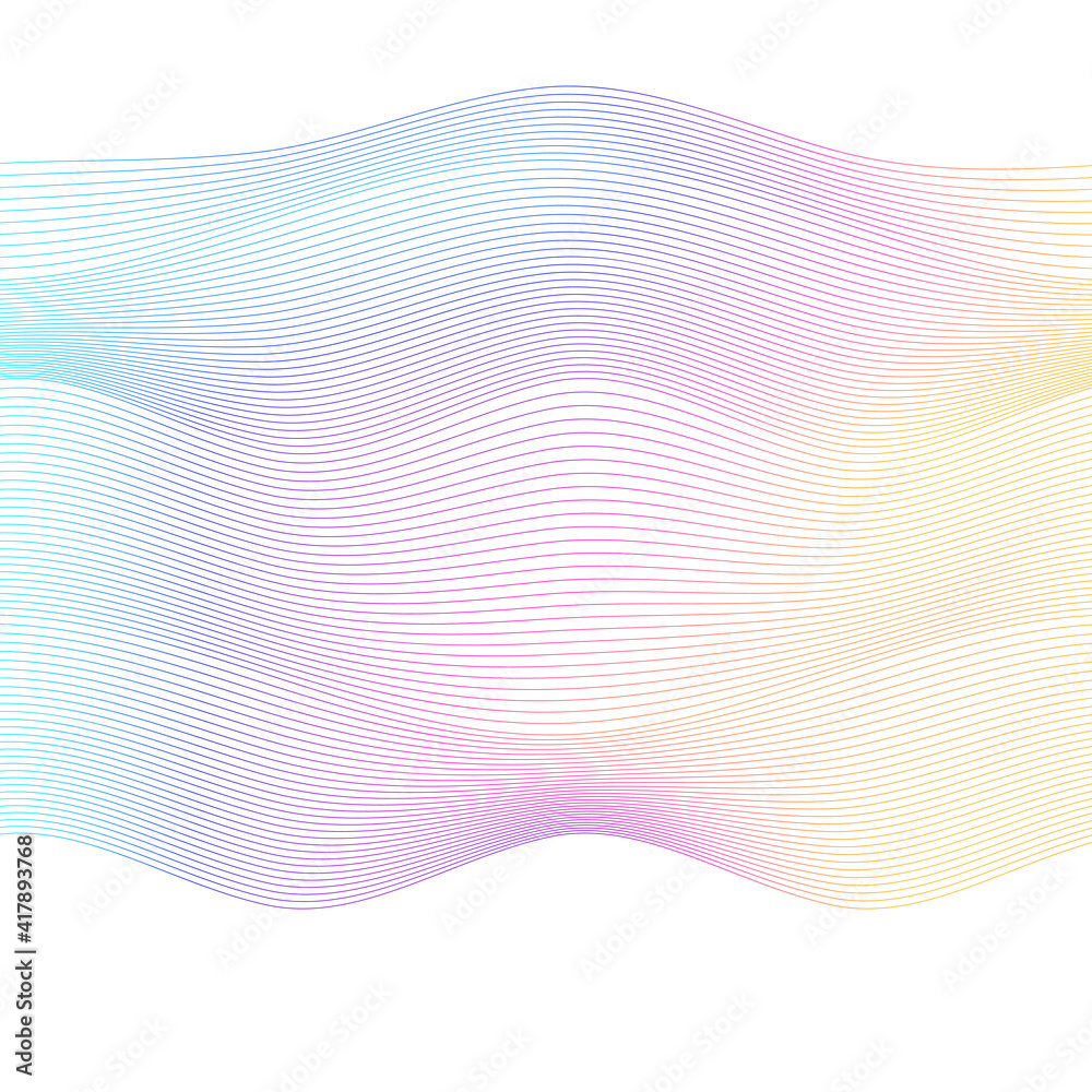 Soft rainbow color. Linear background. Design elements. Poligonal lines ...