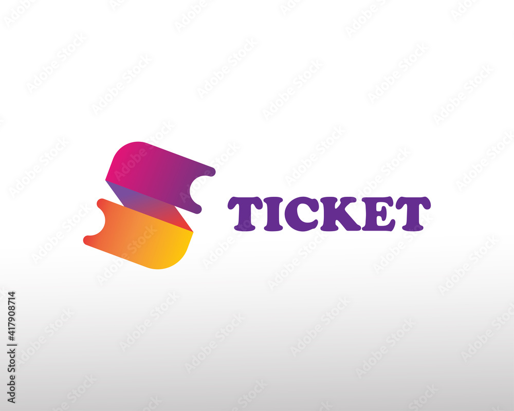 ticket logo symbol logo creative Stock Vector | Adobe Stock