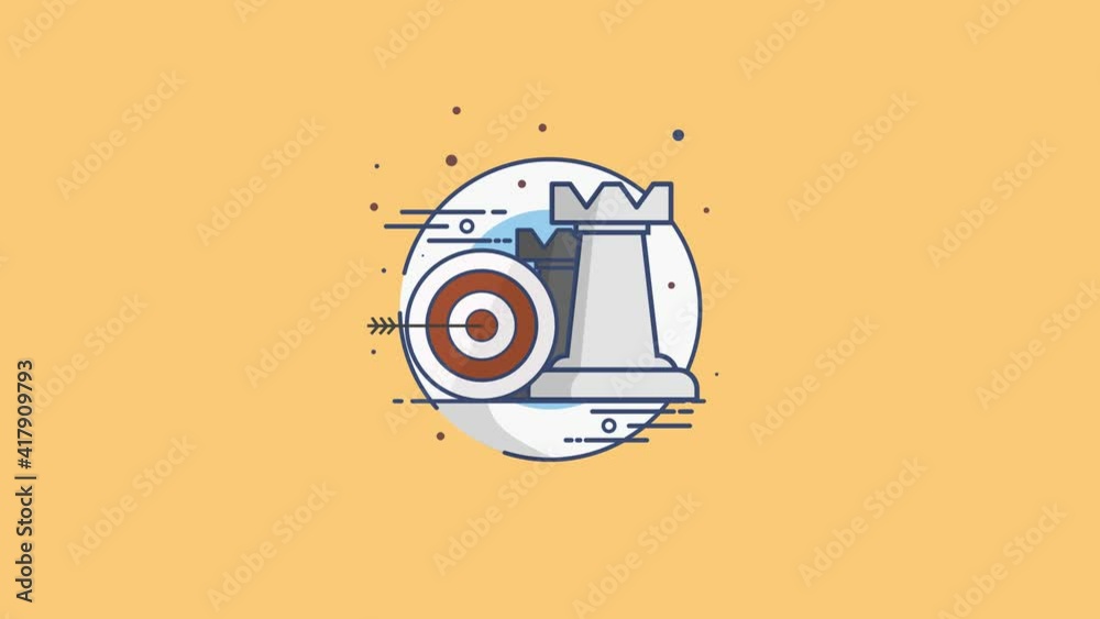 Cool animated chess with archery target and shotting arrow in target ...