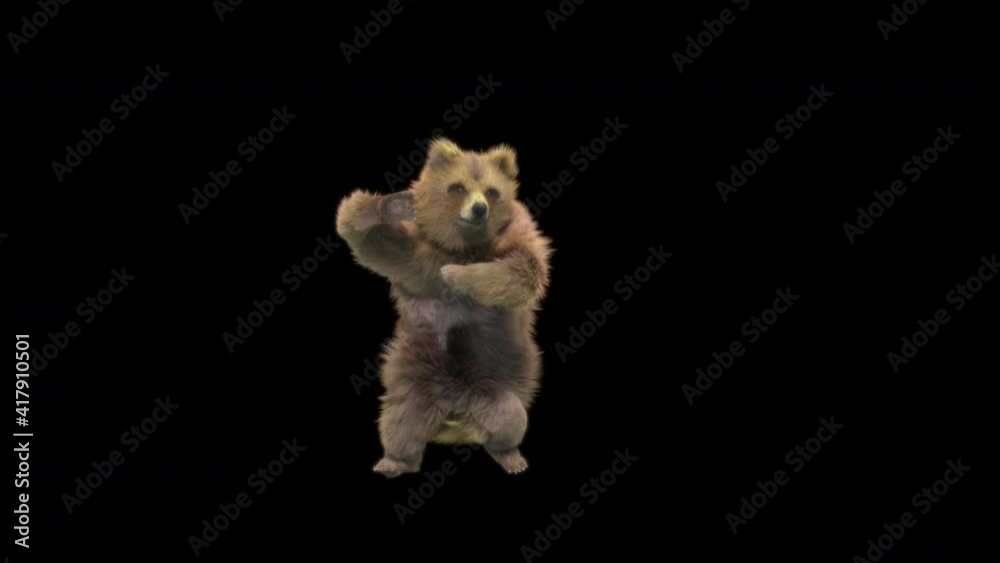 Bear Dancing CG fur 3d rendering animal realistic composition 3d ...