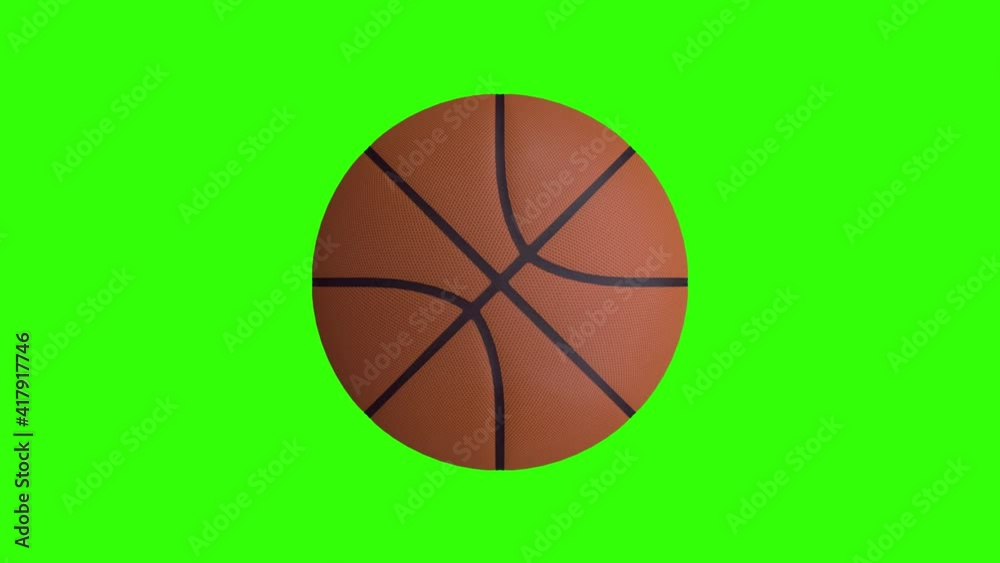 3d rendering basketball ball isolated on green screen background 4k ...