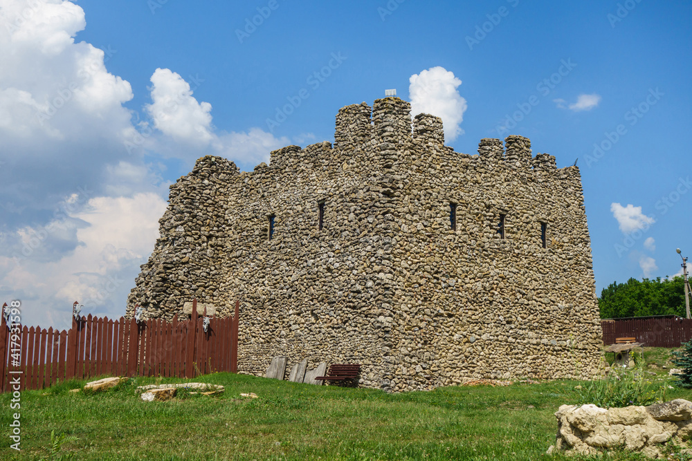 Large guarding pavilion above tomb of antique king Skilurus in ancient ...