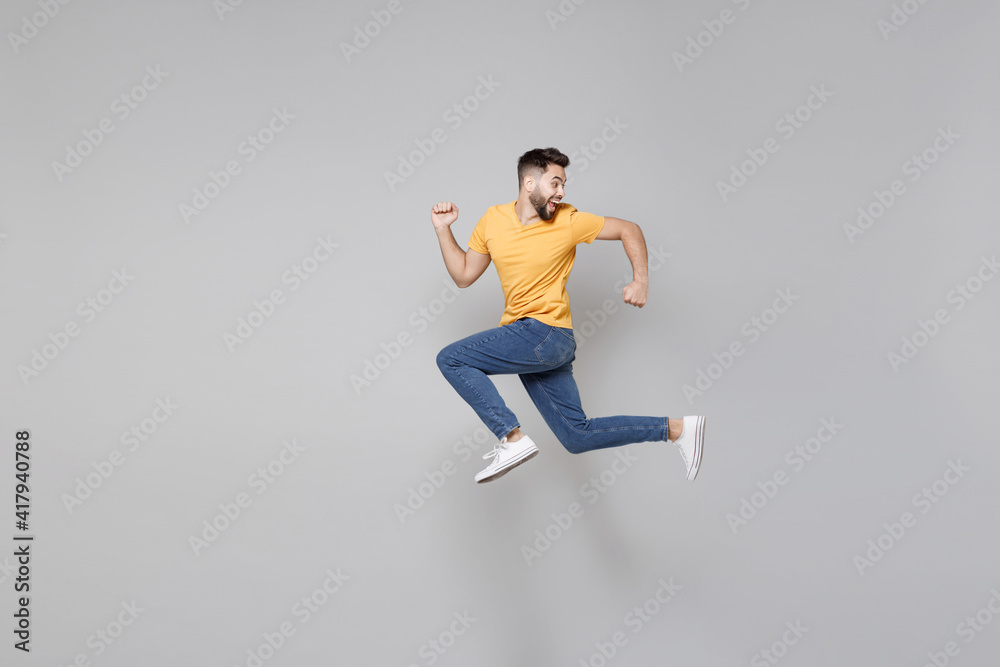 Man Skipping Away