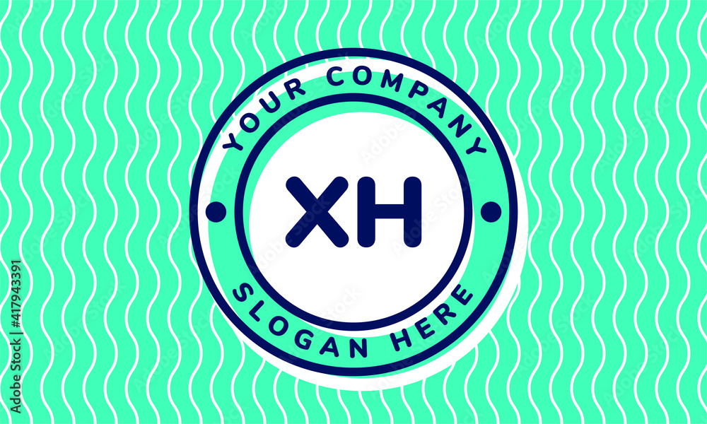 Monogram Logotype circle mint rounded premade logo alphabet characters ...