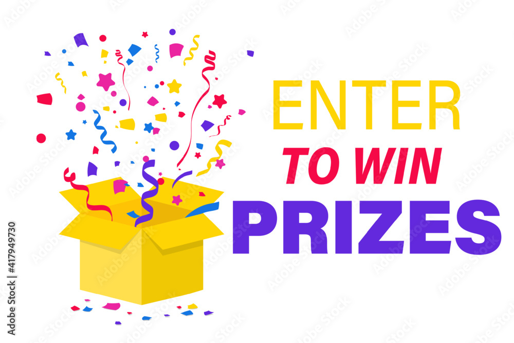 Open Gift Box with confetti explosion inside. Christmas Background ...