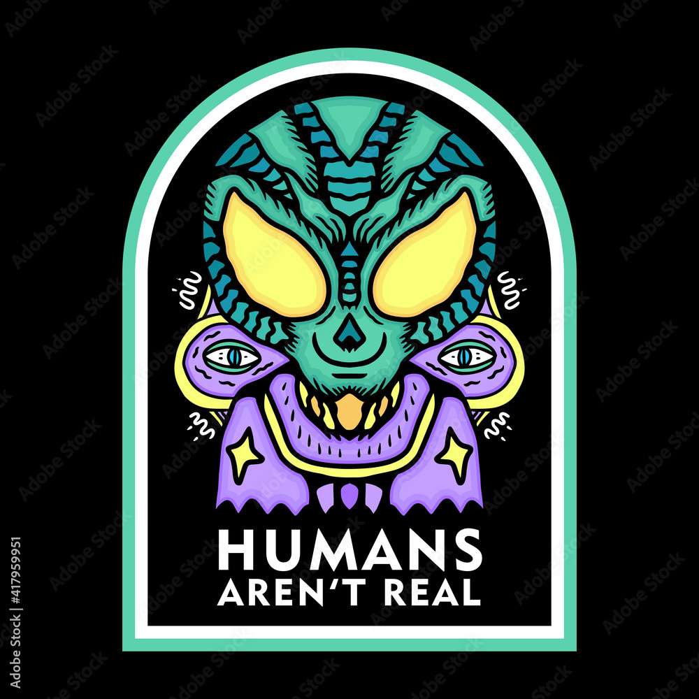 alien with vaporwave style, aesthetics of 80s. cartoon illustration for ...