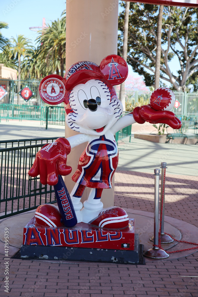 Anaheim, California - USA - March 1, 2021: Angel Stadium of Anaheim ...