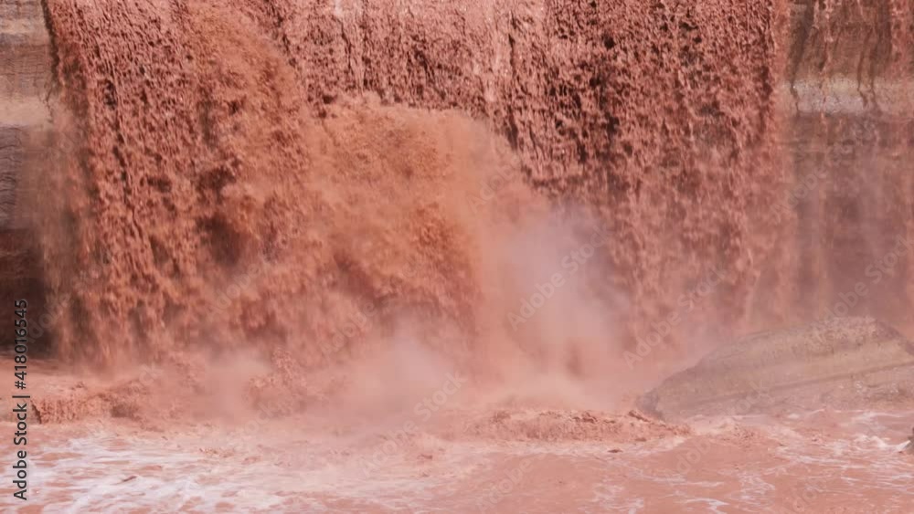 Grand Falls in Arizona, also called Chocolate Falls because of the silt ...