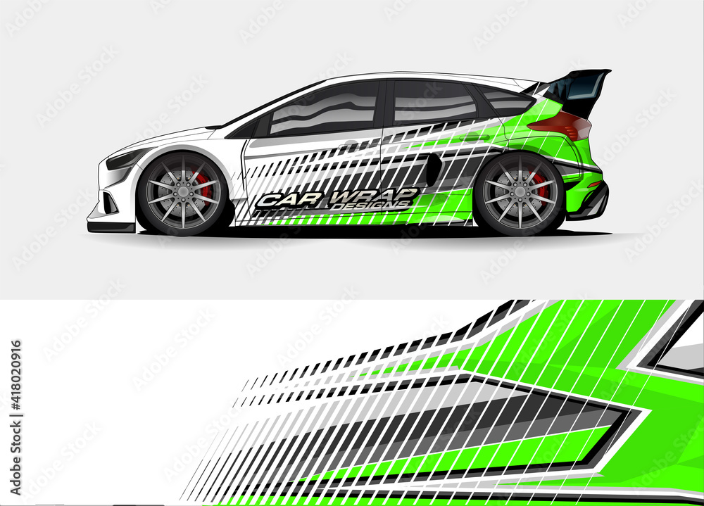 car wrap design. simple lines with abstract background vector concept ...