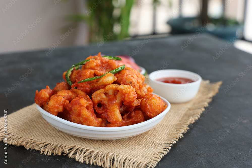 Gobi Manchurian dry, Gobi 65 with tomato sauce popular Indian street ...