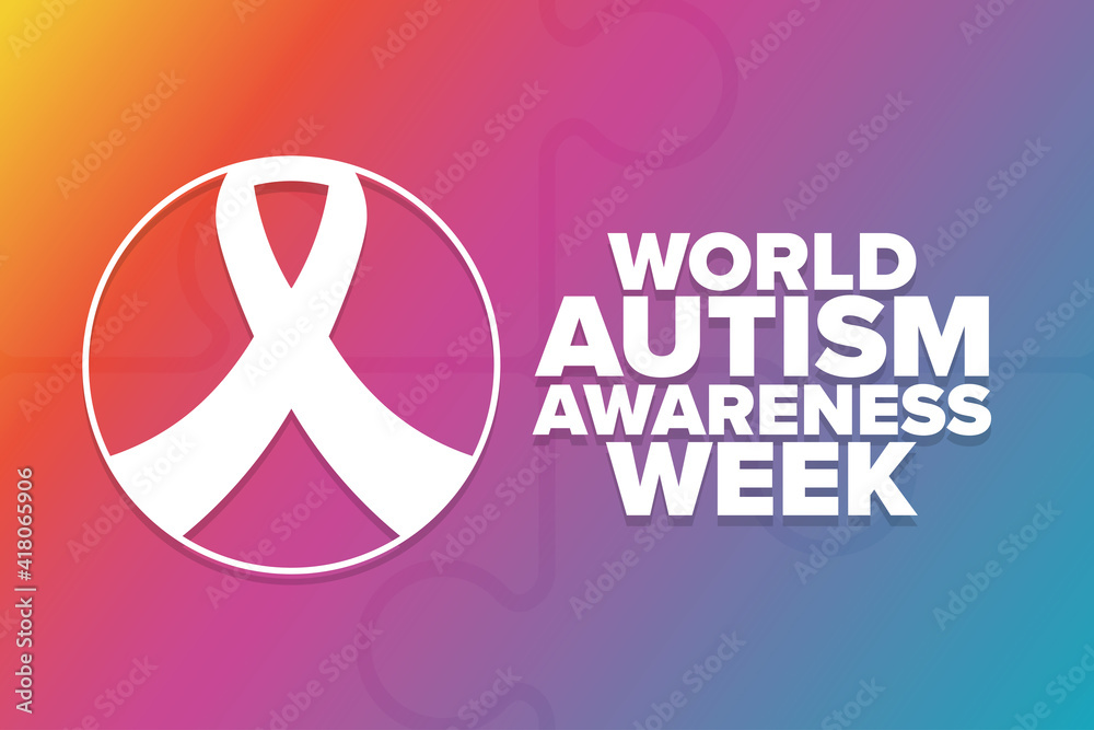 World Autism Awareness Week. Holiday concept. Template for background ...